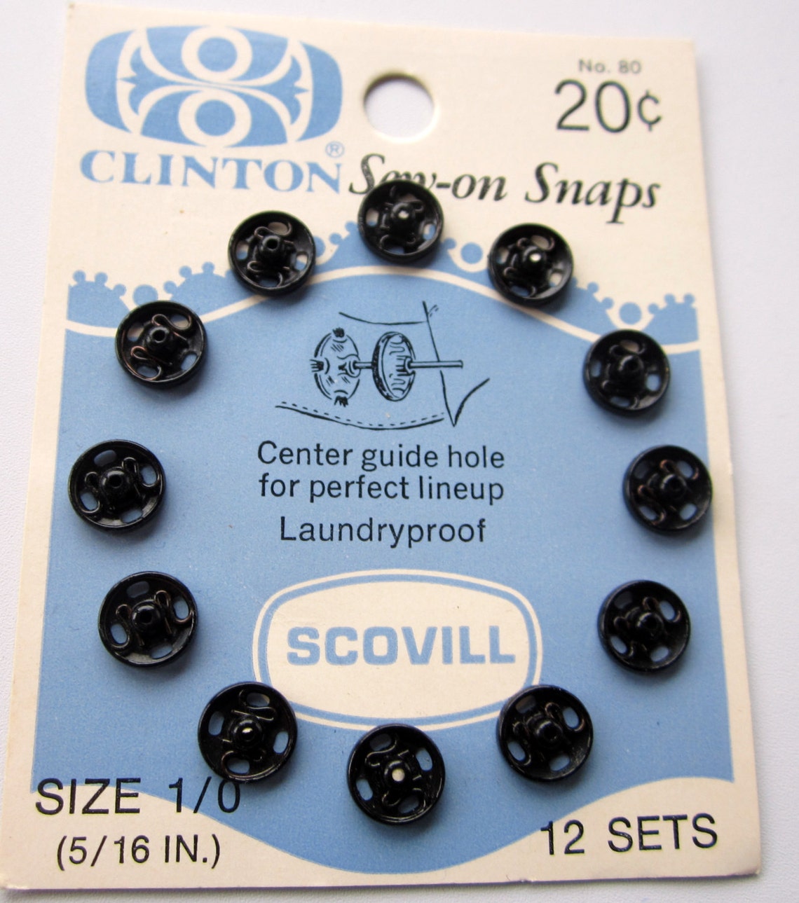 Scovill Sew Snap Pin Clinton Vintage Fastener Button Original - Etsy