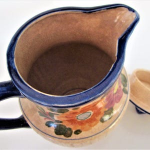 Antique Kawa Japan Lidded Pitcher Coffee Tea Pot Stoneware Ceramic ...