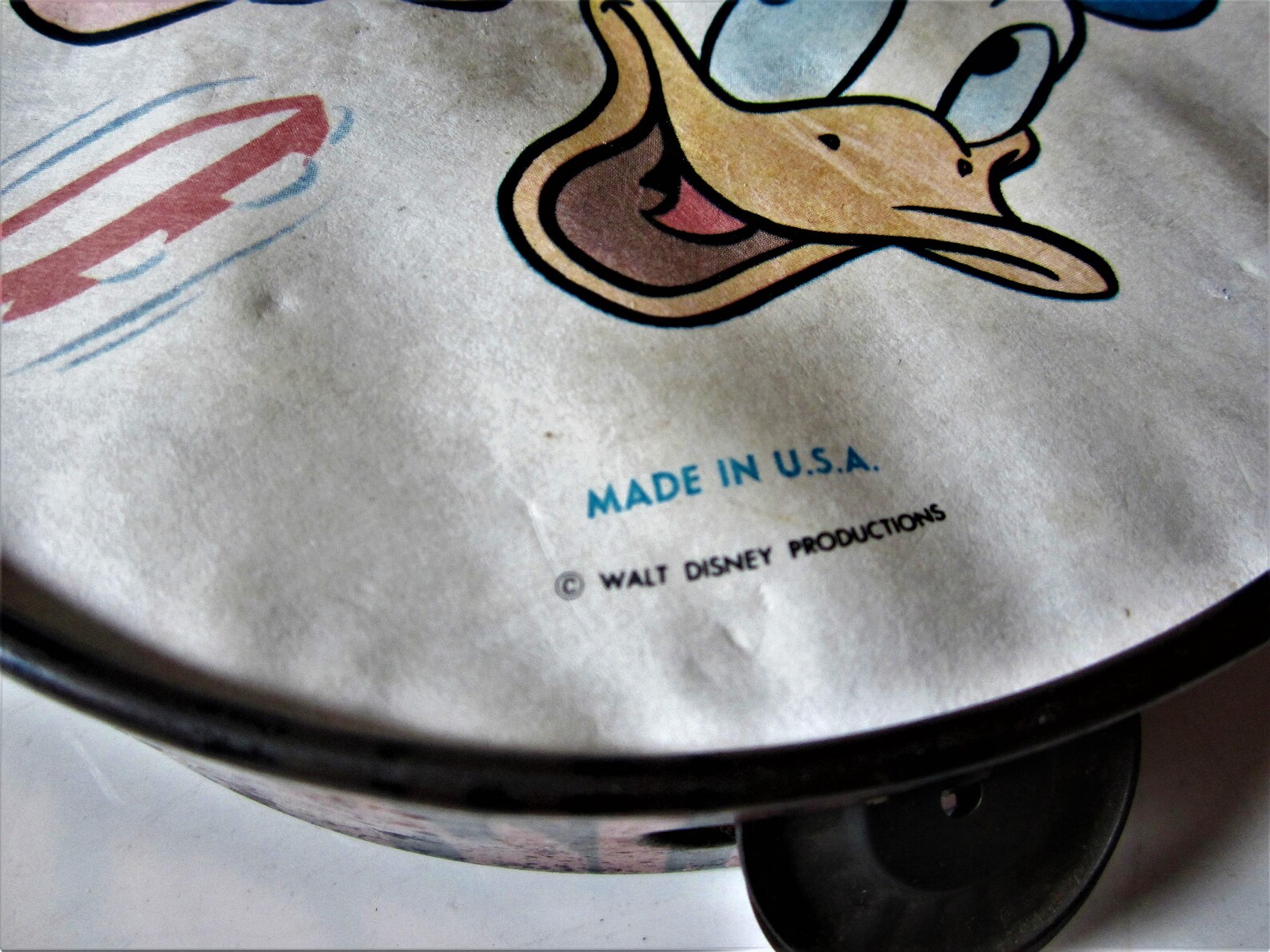 MICKEY MOUSE Club Donald Duck Tambourine Toy Instrument Disney | Etsy