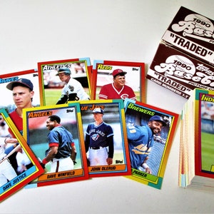 Official 1990 Topps Baseball Box Set Traded Series Sealed 132 Cards Mlb 