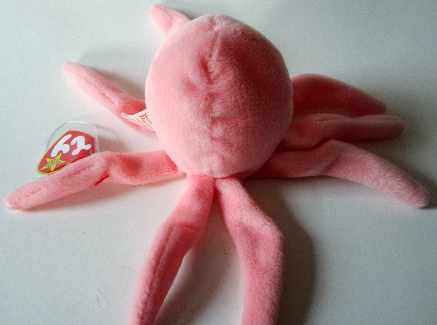 Ty Beanie Babie INKY Octopus Retired 1993 Original Pink Plush Toy ...