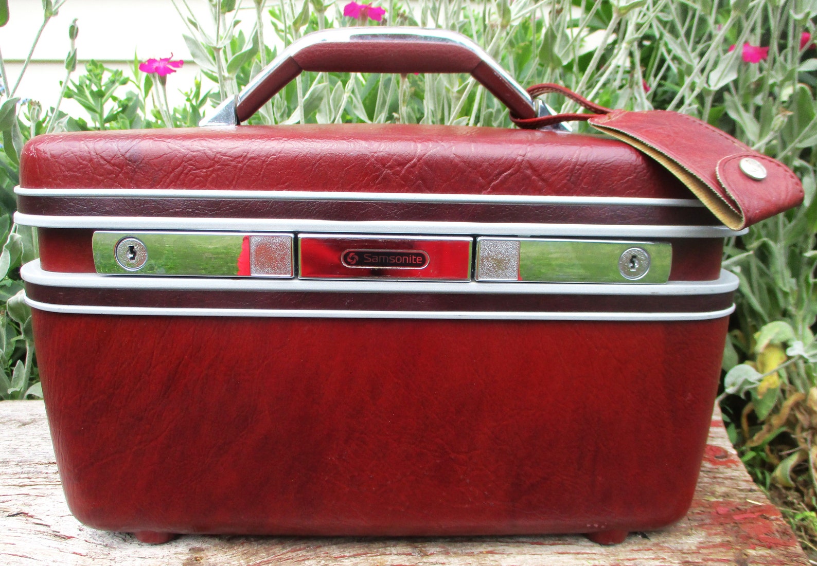 Samsonite SILHOUETTE Traveler Train Luggage Mirror Make-up Travel Case ...