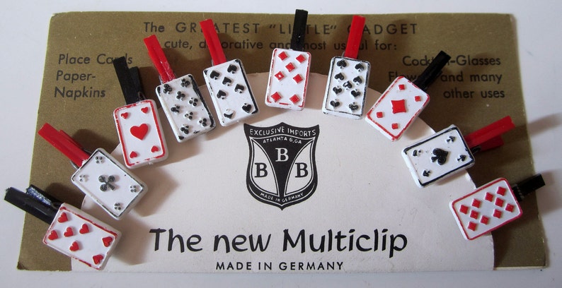 Bookmarks Vintage Book Tabs Clips Collectible Rare Plastic Playing ...