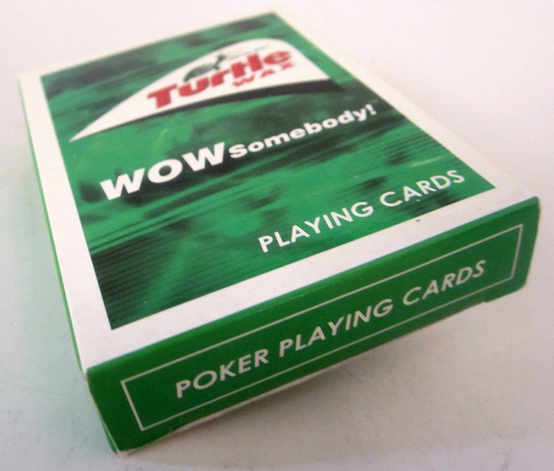 Playing Cards TURTLE WAX Vintage Green White Poker Deck WOW - Etsy