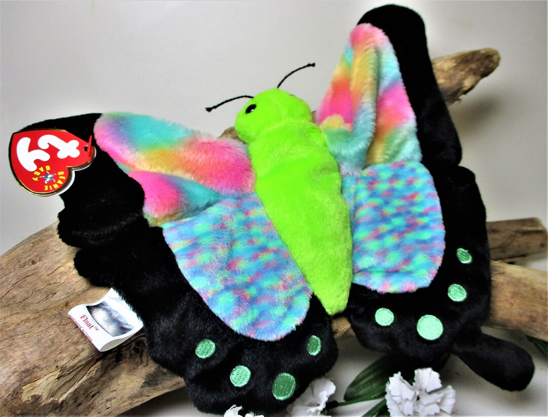 Ty Beanie Baby FLOAT Butterfly Retired 2000 Original Colorful Rainbow ...