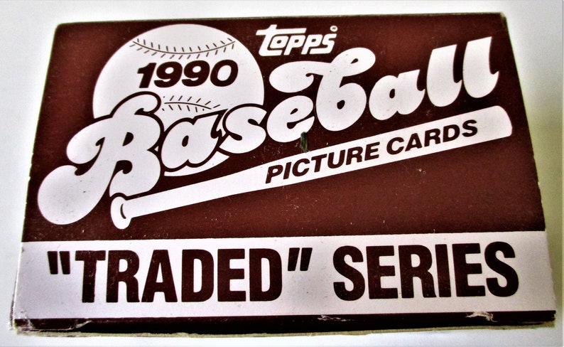 Official 1990 Topps Baseball Box Set Traded Series Sealed 132 Cards MLB ...