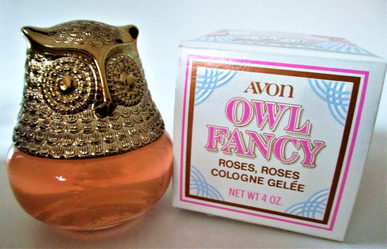 Avon Perfume Bottle 1974 Owl Fancy Roses Roses Cologne Gelee - Etsy
