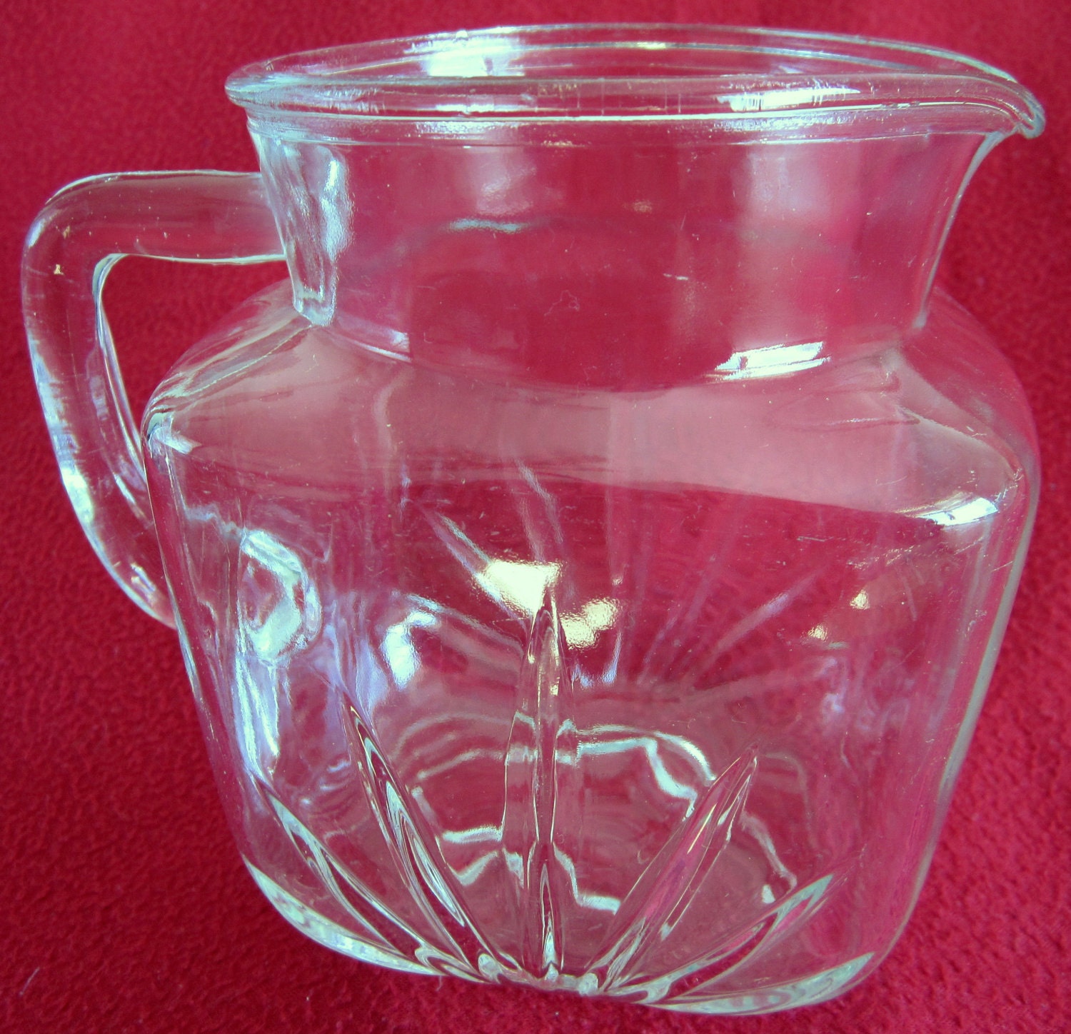 Unique Glass Federal Star Crystal Juice Pitcher Square Water Milk ...