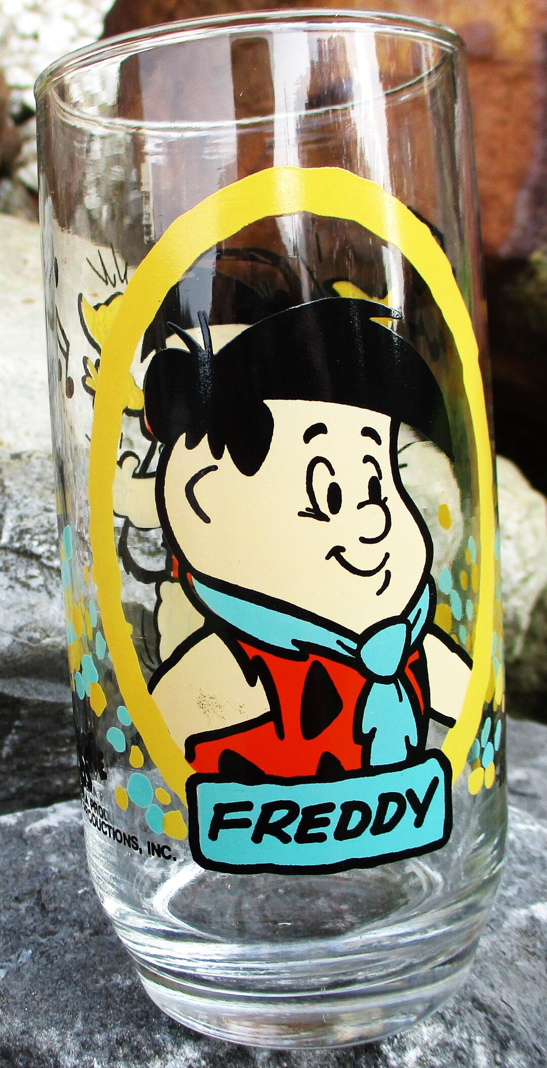 Vintage FLINSTONE'S Flintstone Kids Glass Tumbler Fred Freddy 1986 ...