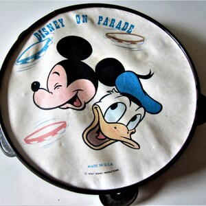 MICKEY MOUSE Club Donald Duck Tambourine Toy Instrument Disney on ...
