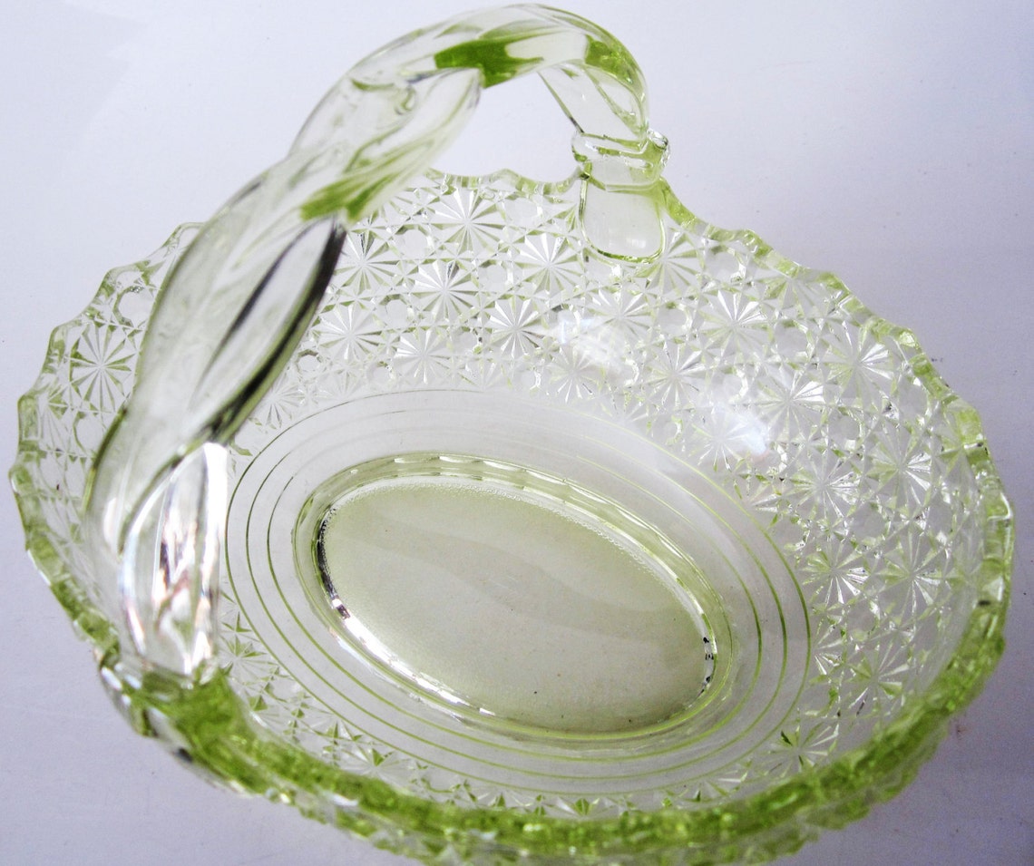 Vintage Elegant Cut Glass Imperial Daisy Button Subtle Yellow | Etsy