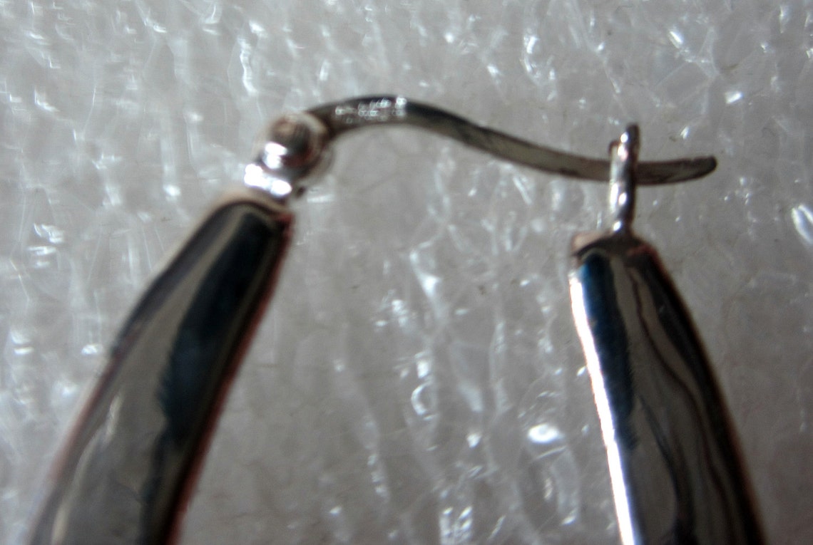 Sterling Silver Earring 925 Jewelry Full Circle Loop Pierced Ring ...