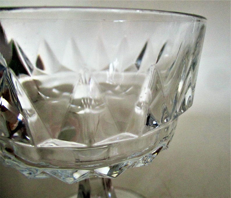 Crystal Glass Cut Arcoroc France Clear Cognac Brandy Champagne Etsy