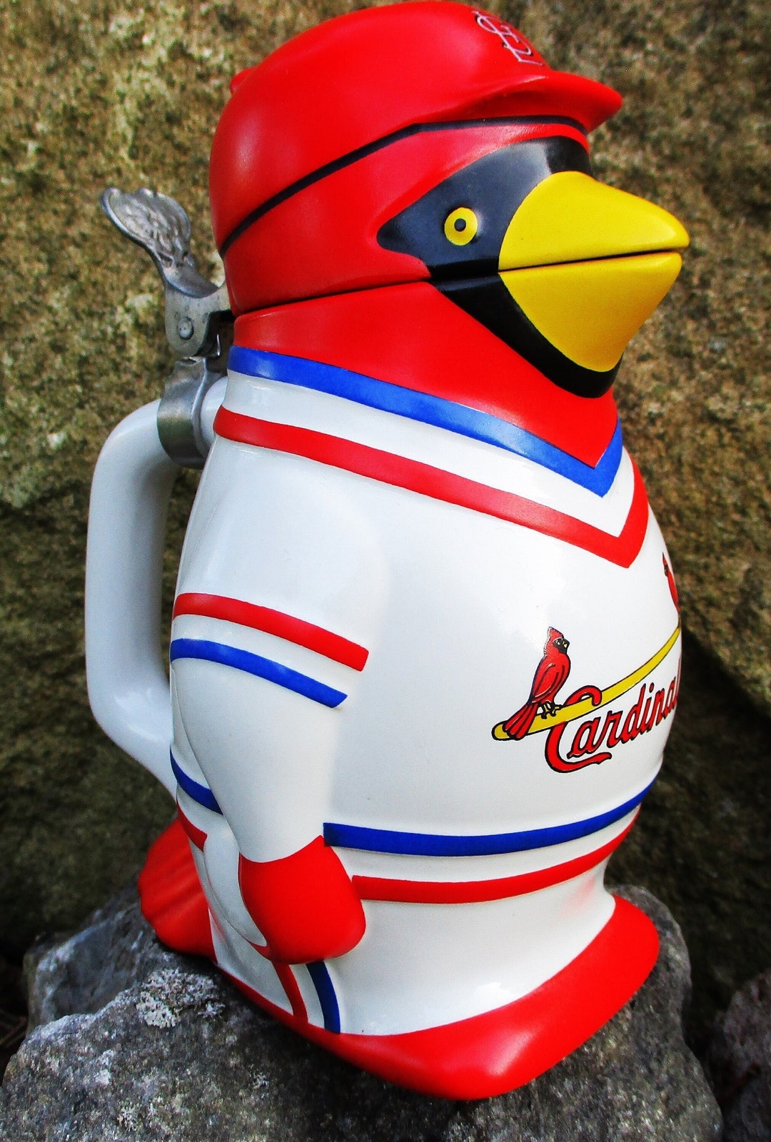 Porcelain Beer Stein St. Louis Cardinals Baseball Redbird - Etsy