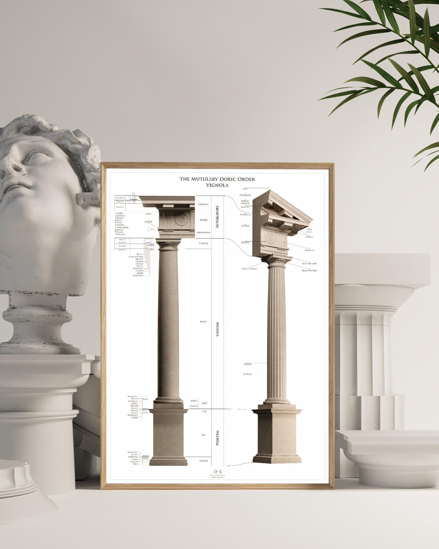 Educational Poster Featuring the Names and Components of the Classical ...