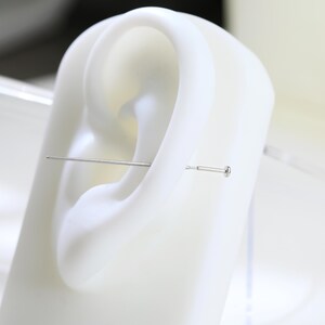 Titanium Flat Back Post Tracker Piercing Tool Taper for Cartilage Nose Labret Stud Threadless ...