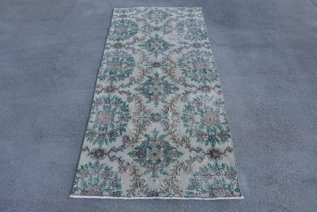 Turkish Rug, Vintage Rug, 3x6 Accent Rug, Oushak Rug, Rugs for Salon, 2 ...