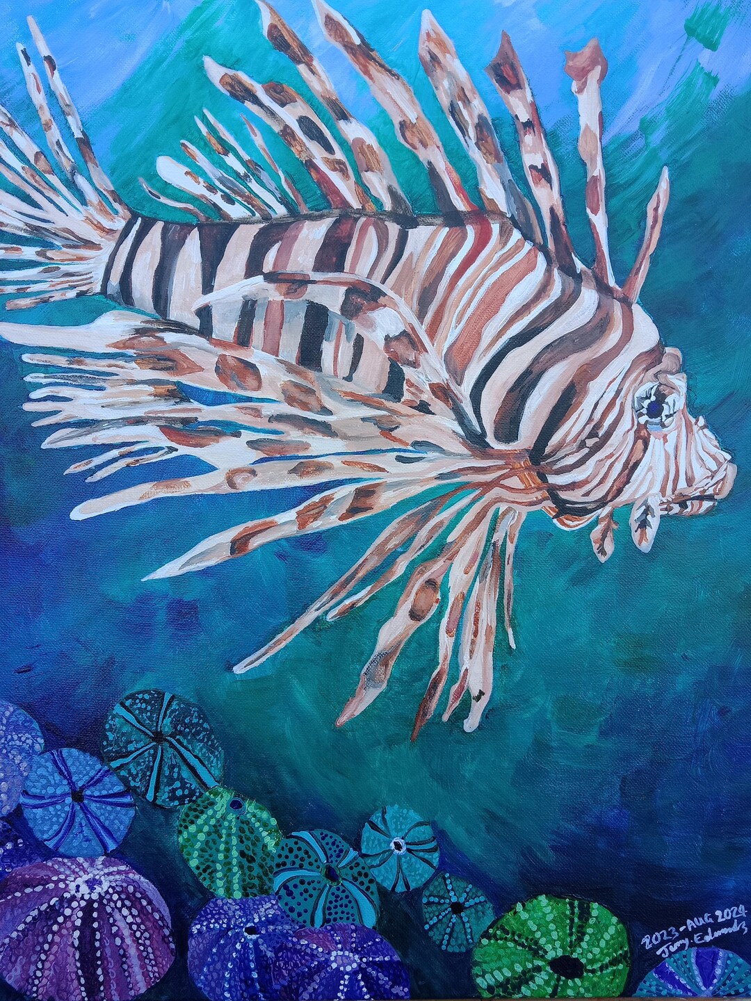 Lion Fish - Acrylic Painting - Etsy