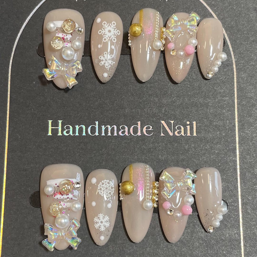 Personalized Nails, Luxury Nail Art, Festive Christmas Holiday Design ...