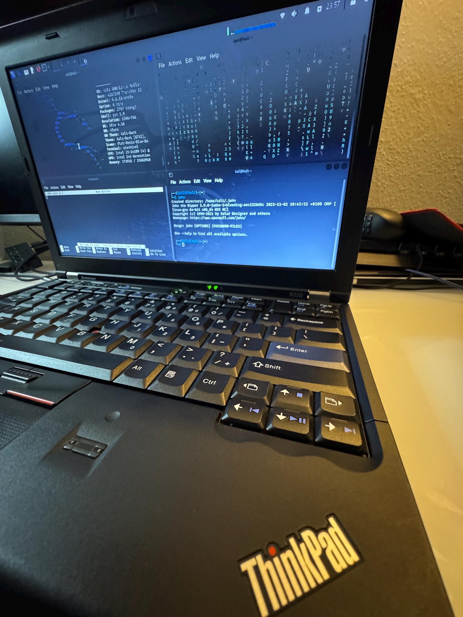 Kali Linux Thinkpad X220 16GB RAM 500GB HDD Cybersecurity Laptop Mobile ...
