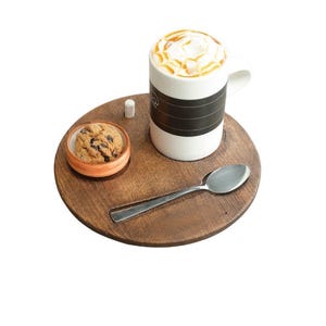 Tea and Coffee Serving Plate, Latte and Cream Coffee Serving Plate ...