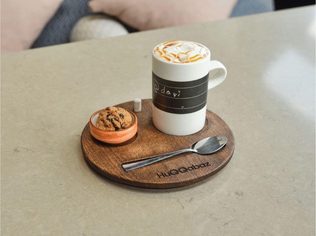 Tea and Coffee Serving Plate, Latte and Cream Coffee Serving Plate ...