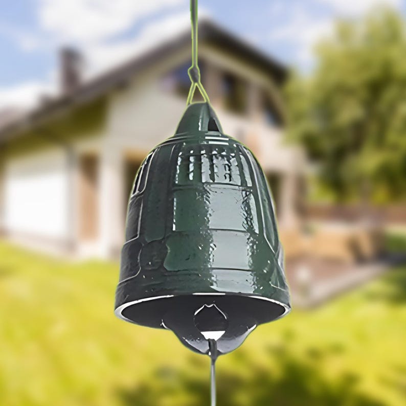 Wind Chime Authentic Cast Iron Temple Bell, Japanese Feng Shui Copper ...