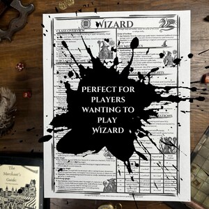 Wizard Class Codex – Dungeons & Dragons 5e Cheat Sheet SRD Compliant - Etsy