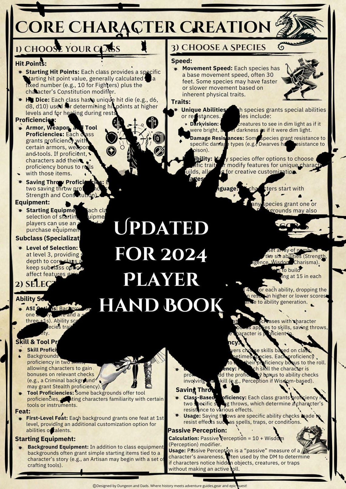2025 D&D Character Creation Guide: 5e Quick Reference (PDF) - Etsy