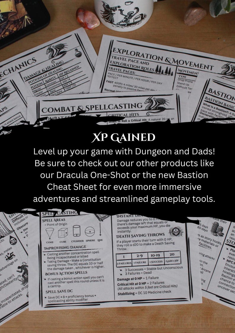 2025 DND 5e DM Cheat Sheet: Quick Reference Rules (PDF) - Etsy