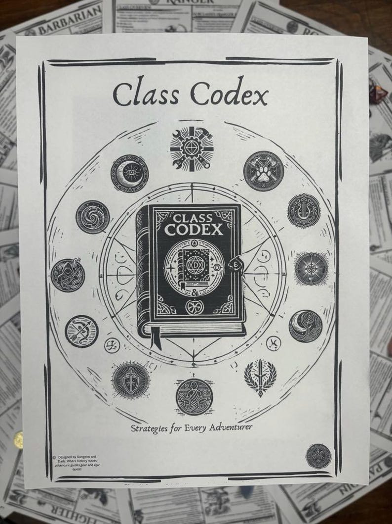 2025 DND 5e Class Codex: Complete Cheat Sheet Collection (PDF Bundle ...