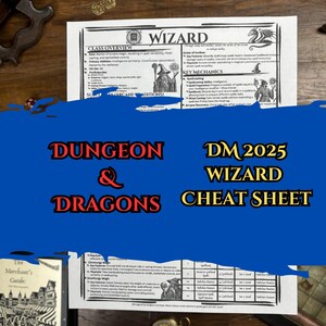 Wizard Class Codex – Dungeons & Dragons 5e Cheat Sheet SRD Compliant - Etsy