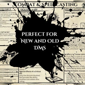 2025 Dungeon Master Cheat Sheet | DND 5e Printable DM Screen | Quick ...