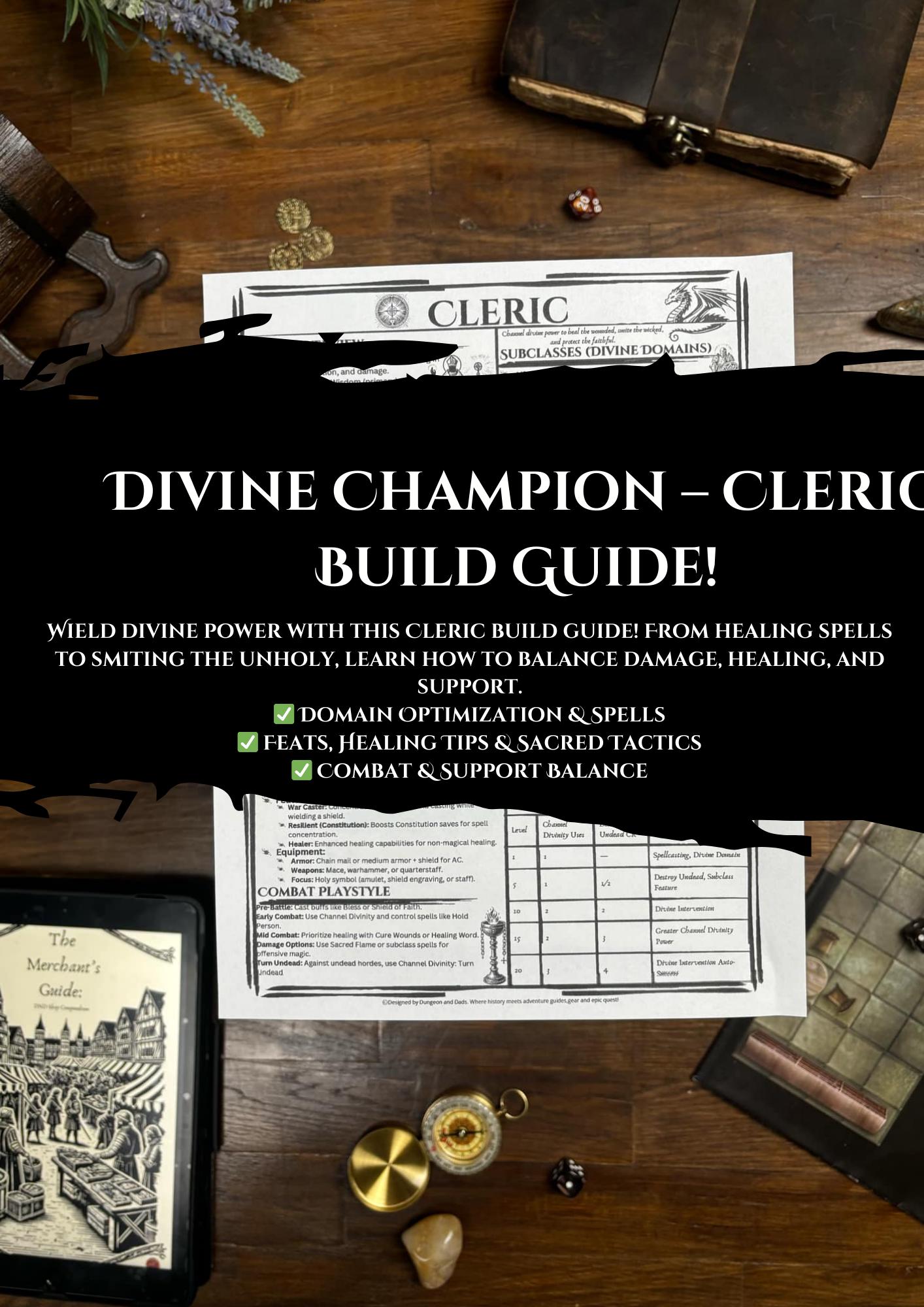 Cleric Class Codex – Dungeons & Dragons 5e Cheat Sheet SRD Compliant - Etsy