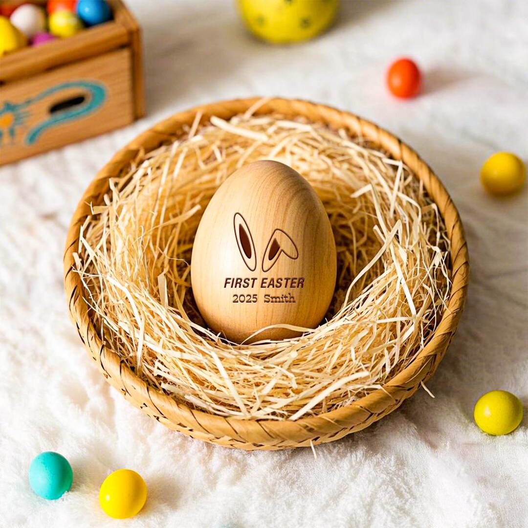 Personalized Musical Wooden Easter Egg Shakers, Engraved Egg Shaker ...