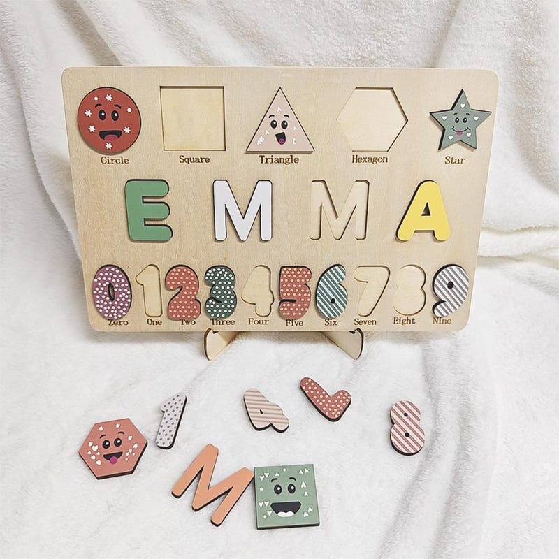 Wood Name Puzzle - Etsy