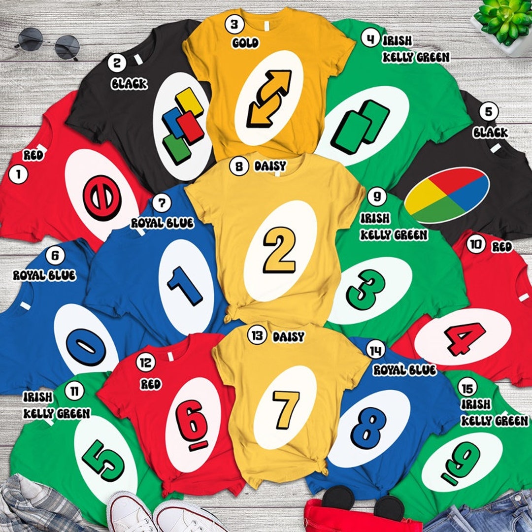 Uno Card Matching Family Shirts Uno Card Matching T-shirt Uno Halloween ...