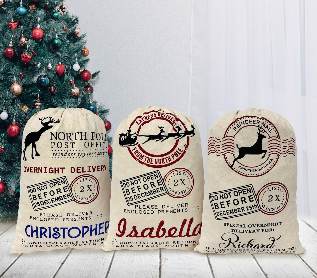 Custom Jumbo Santa Bag, Christmas Santa Sack, Oversized Santa Bag ...