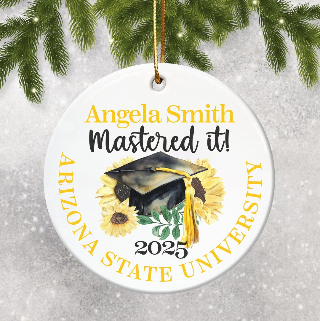 Personalized Graduation Cap Ornament: Masters Degree Keepsake - Etsy