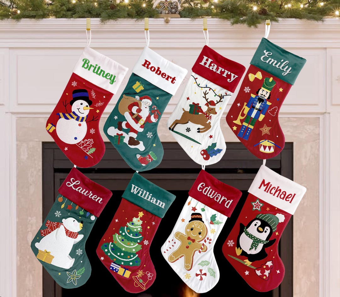 Christmas Stocking, Personalized Holiday Stocking, Custom Stocking With ...