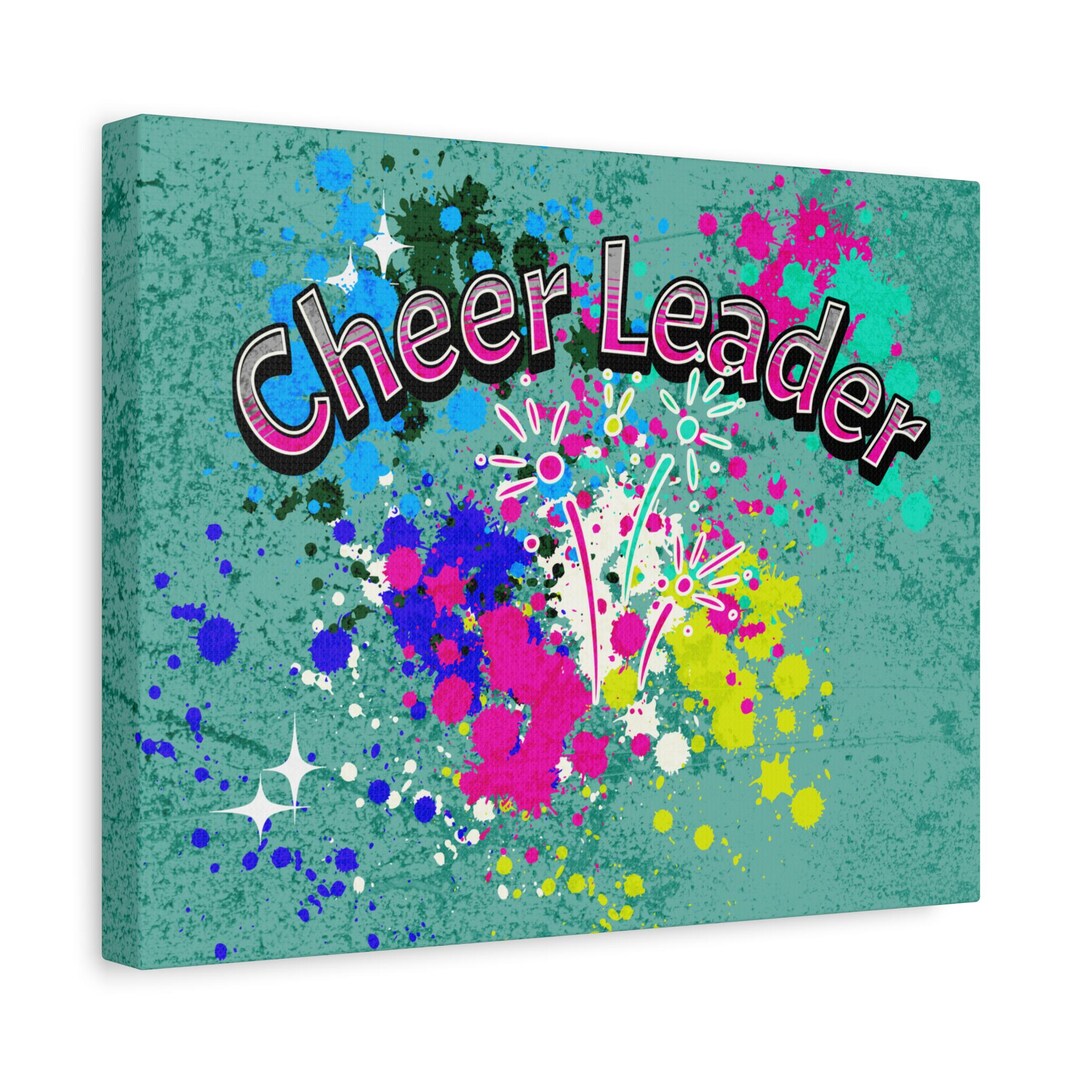 Cheerleader Cheer Wall Art Matte Canvas Girls Room - Etsy