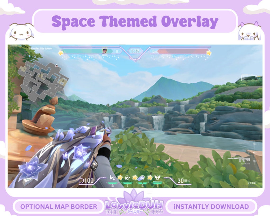 Valorant Twitch/youtube Overlay - Subtle Space Themed (map Border ...