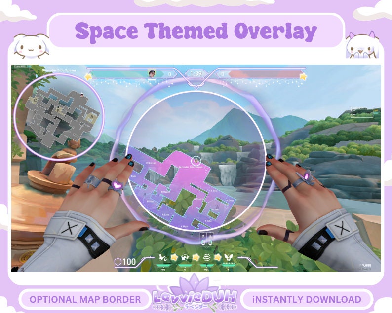 Valorant Twitch/youtube Overlay - Subtle Space Themed (map Border ...