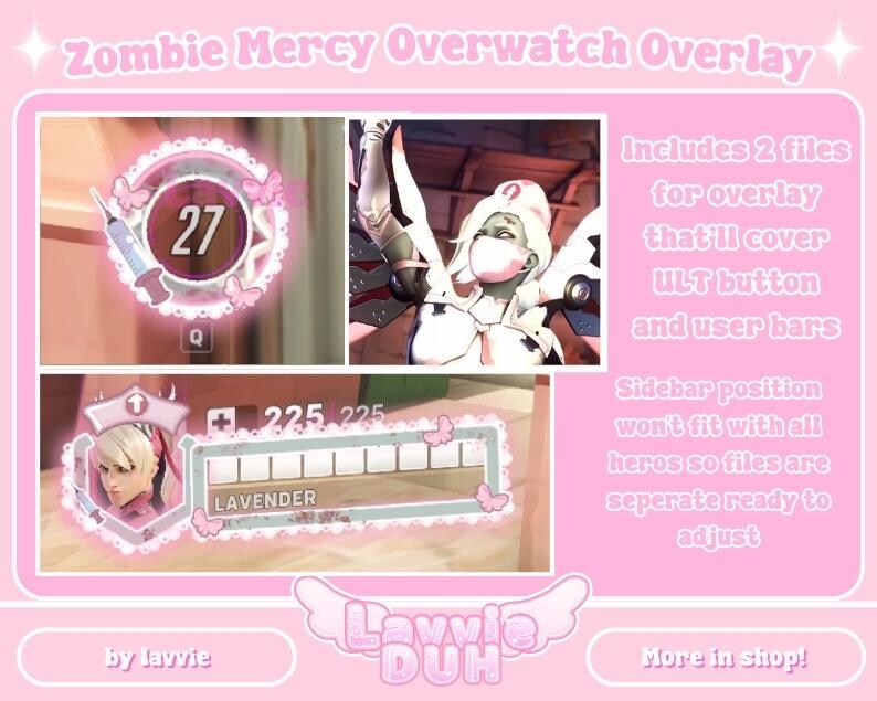 Zombie Mercy Overwatch Overlay for Twitch/youtube - Etsy