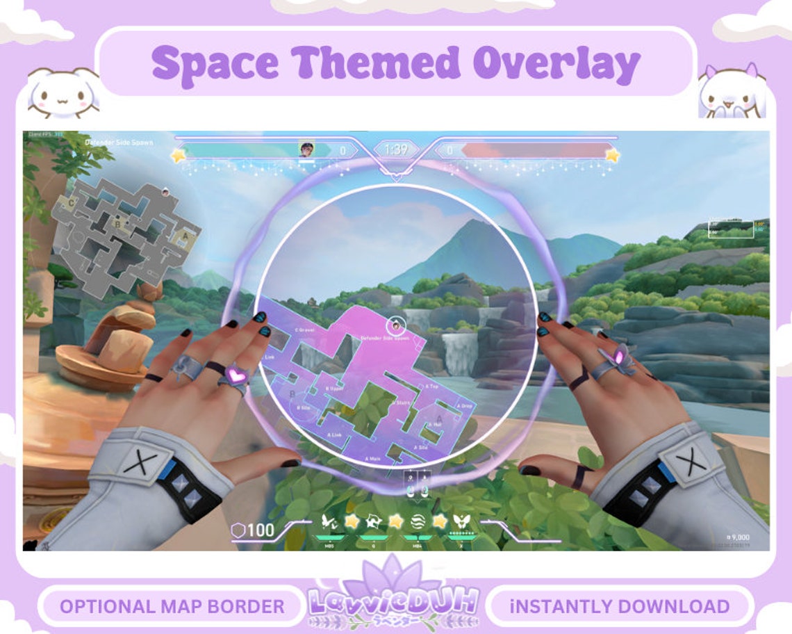 Valorant Twitch/youtube Overlay - Subtle Space Themed (map Border ...