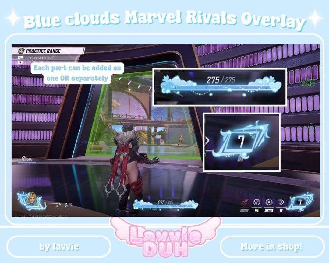 Blue CLOUD Marvel Rivals Overlay for Twitch/youtube !! - Etsy