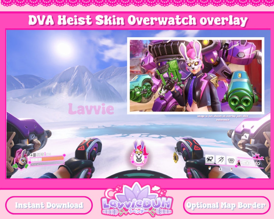D.VA Heist Skin Overwatch Overlay for Twitch/youtube With Removable ...