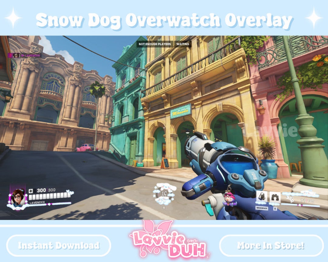 Snow Dog Overwatch Overlay for Twitch & Youtube HAND DRAWN - Etsy