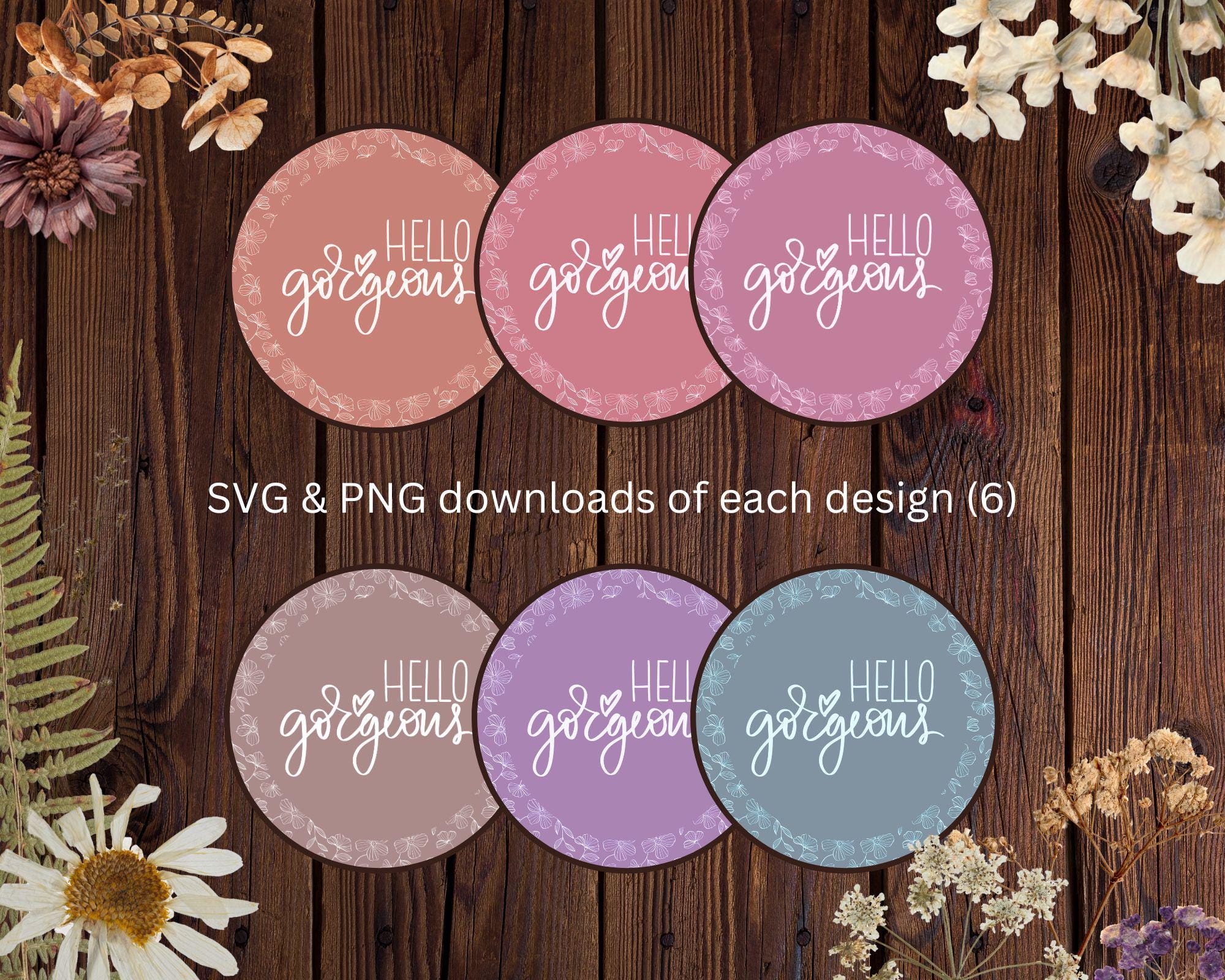 Hello Gorgeous Sticker Digital Download SVG PNG Design for Small ...