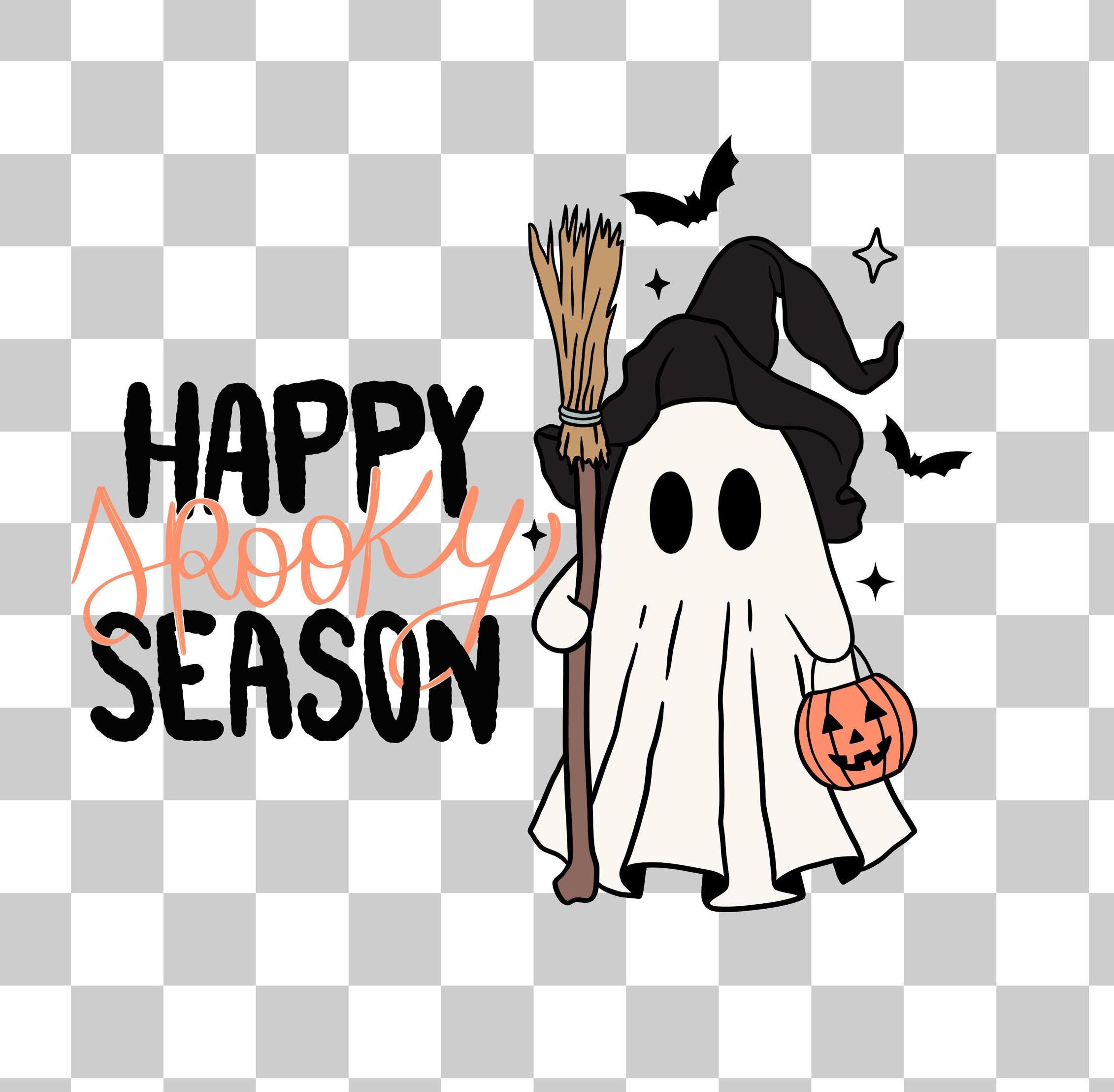 Spooky Season PNG Digital Download, Cute Ghost Halloween SVG Design ...